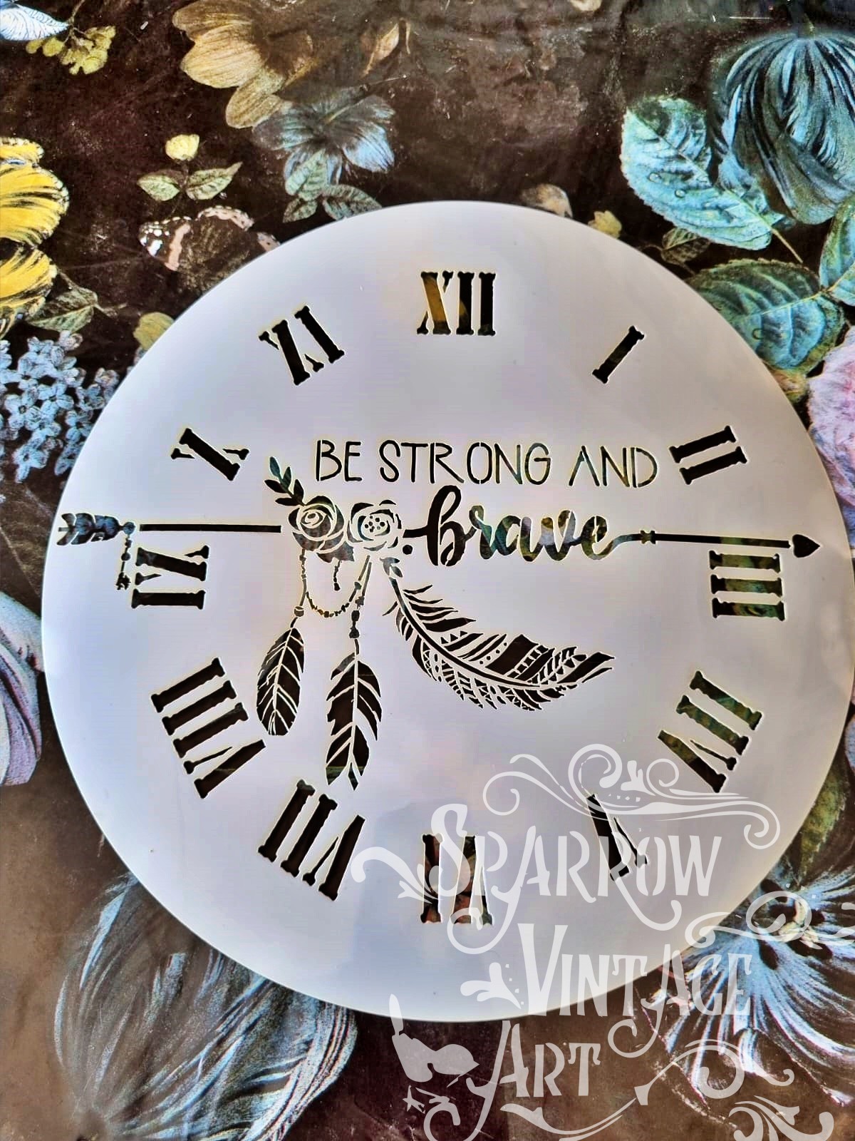 Be Strong and Brave Roman Clock - Sparrow Vintage Art