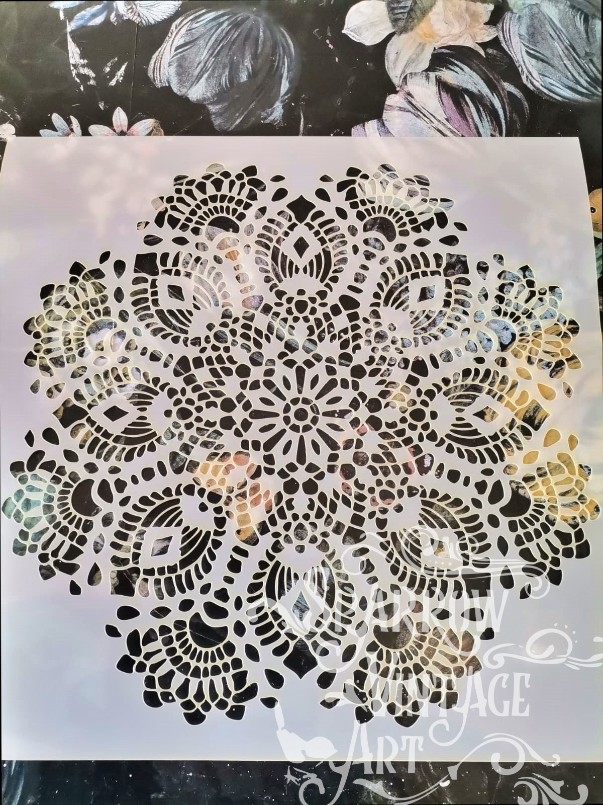 Lace Hekel lappie Stencil - Sparrow Vintage Art