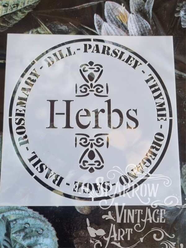 Herb Stencil - Sparrow Vintage Art