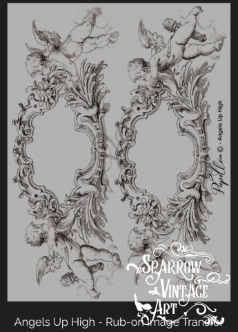 Angels up High – Rub on Image Transfer - Sparrow Vintage Art